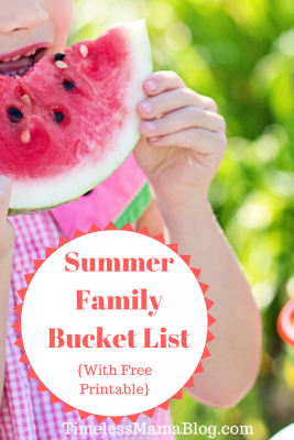 Summer Family Bucket List (With Printable)